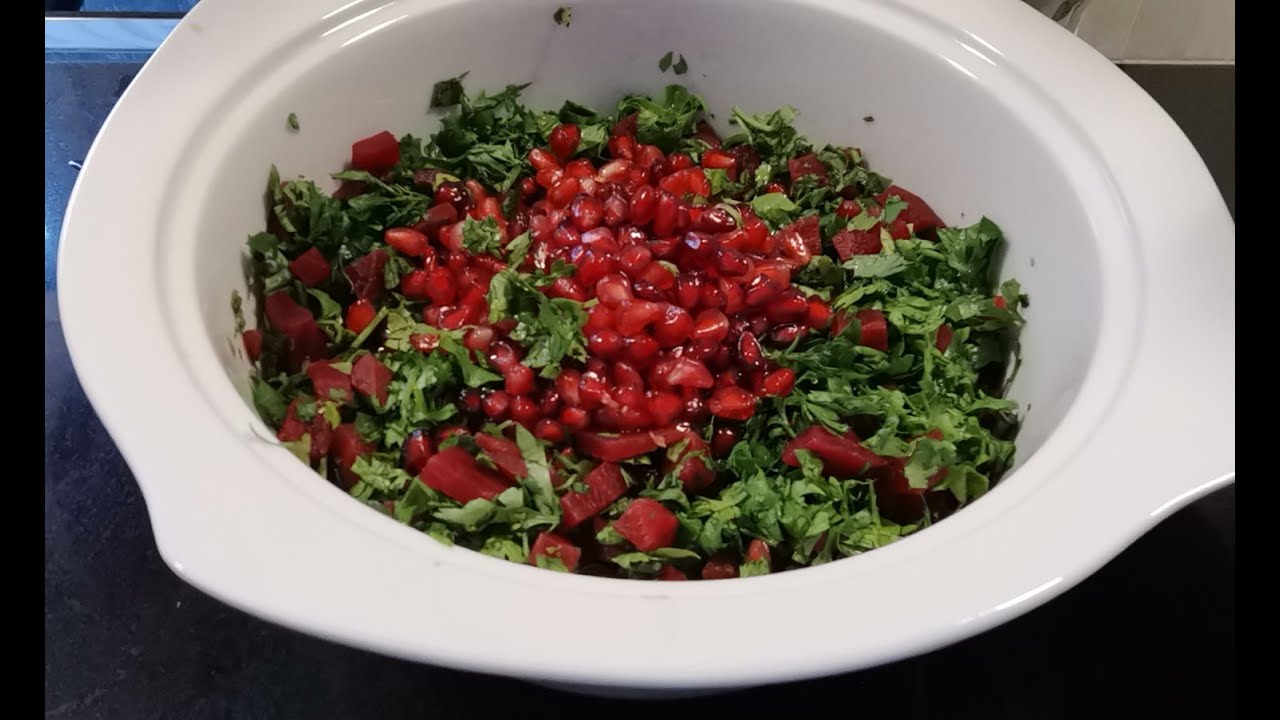 #jaenie kitchen Making shamander salad. Arabic food - YouTube