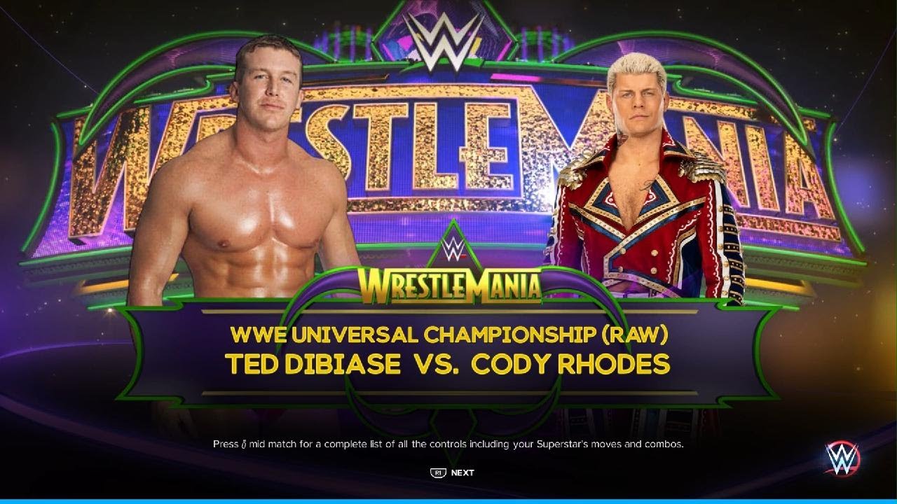 Cody Rhodes vs Ted Dibiase Jr WWE 2K23 - YouTube