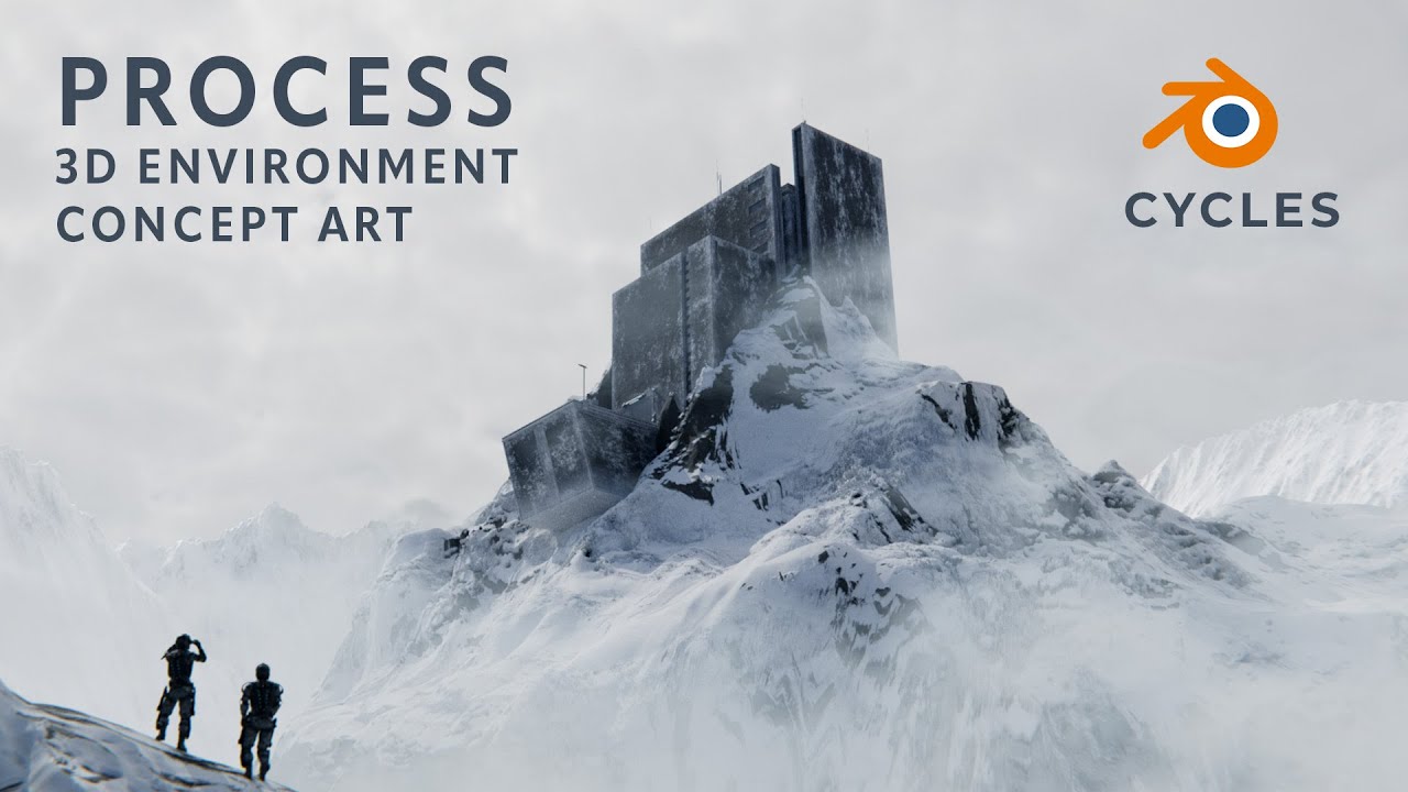 Mountain Base | Sci Fi 3D Environment Concept Art in Blender 3.5 - YouTube