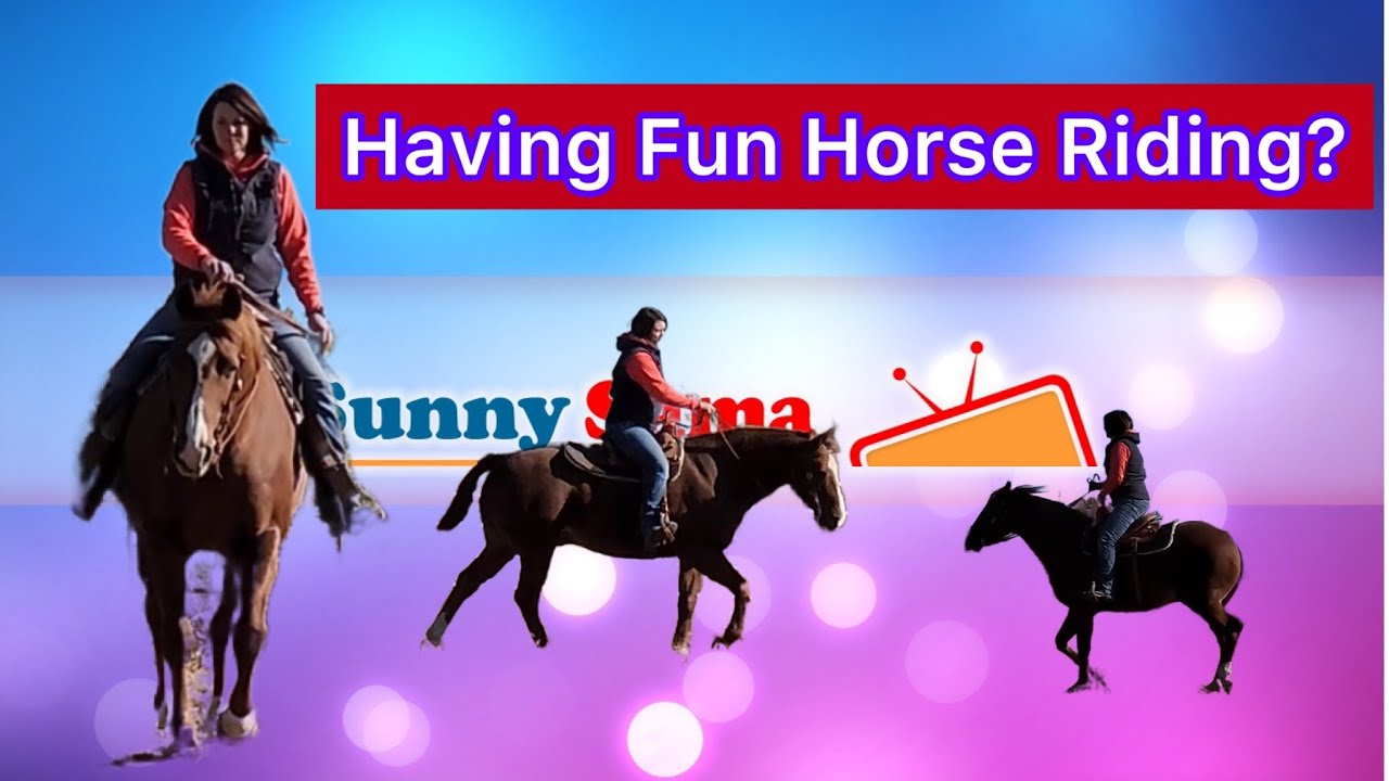 Having Fun Horse Riding. Horse Riding Fun. Traveling Around USA ...