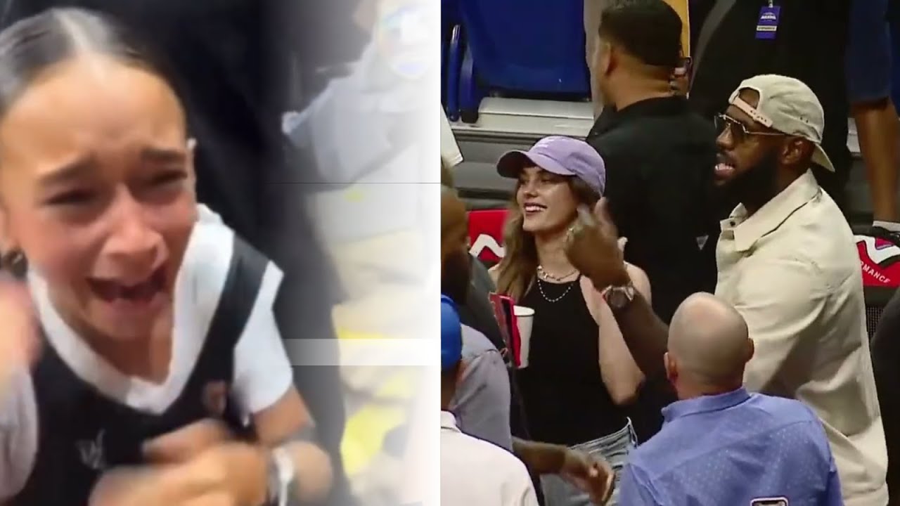 LeBron James leaves young NBA fan in tears - YouTube