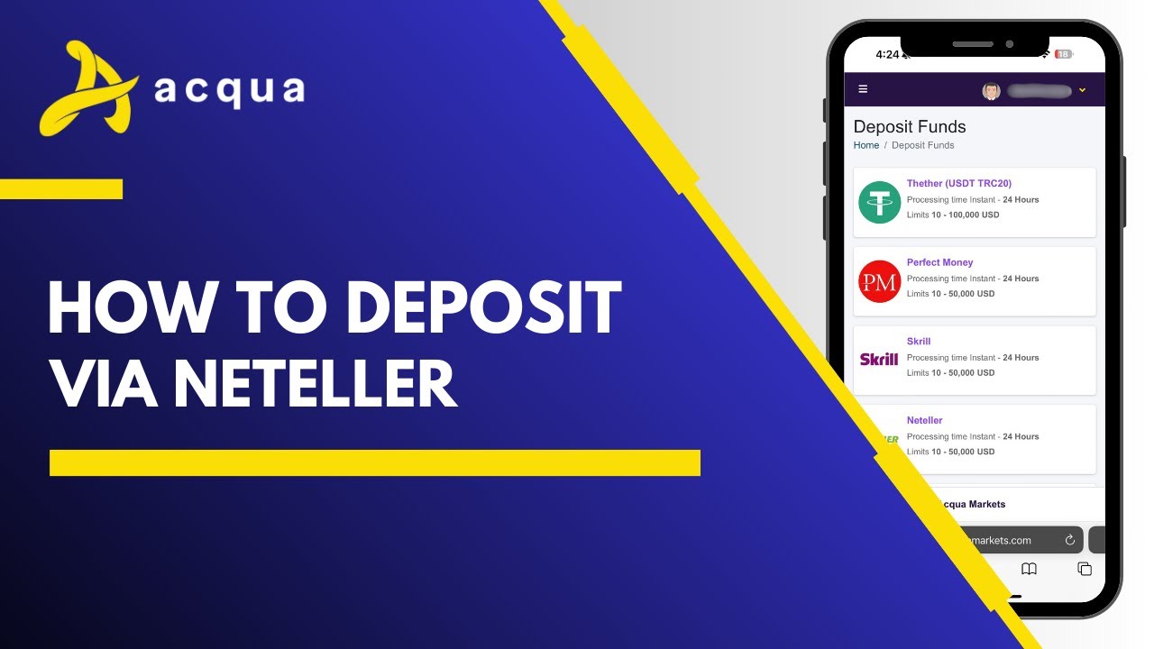 How To Deposit Via Neteller | My Acqua Markets - YouTube
