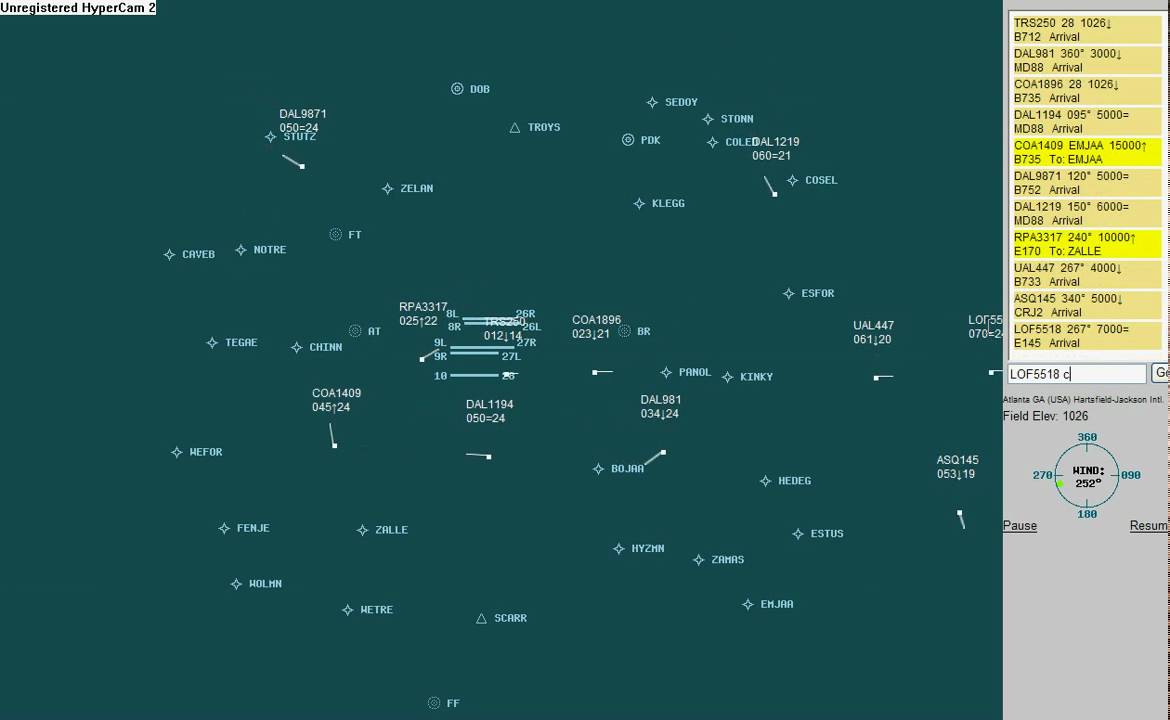 ATC-SIM ATL West Flow - YouTube