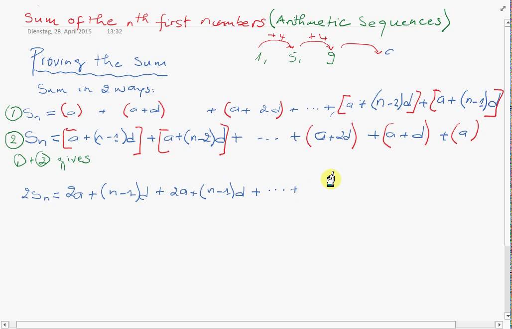Proving The Sum Of an Arithmetic Sequence - YouTube