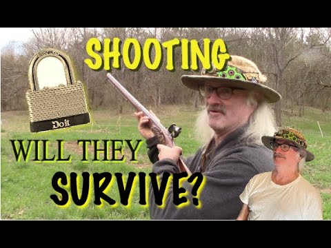 Flintlock Padlock Shooting Fun - Flintlock Rifle Lock Shooting - YouTube