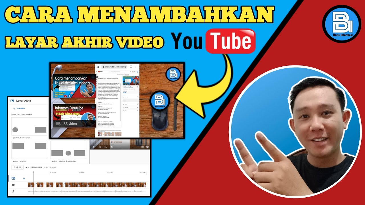 Cara menambahkan layar akhir video youtube 2022 - YouTube