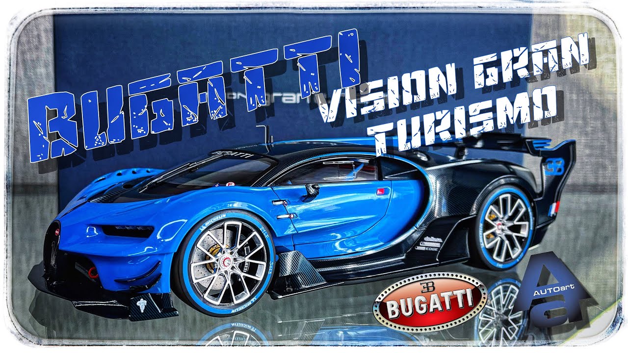 Bugatti Vision GT (Bugatti Light Blue Racing/Blue Carbon) •AutoArt• 1: ...