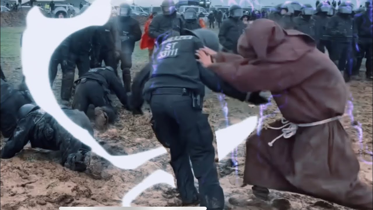 Epic mud wizard casts a spell - YouTube