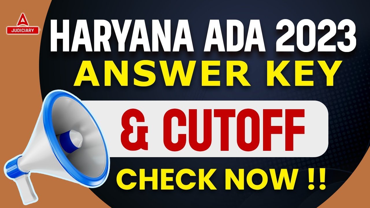 Haryana ADA Answer Key 2023 OUT | 𝐀𝐃𝐀 𝐀𝐧𝐬𝐰𝐞𝐫 𝐊𝐞𝐲 | Cut Off | ADA Paper ...