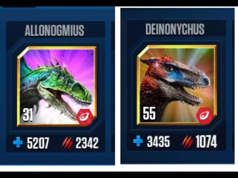 ALLONOGMIUS VS DEINONYCHUS II Jurassic World The Game II Dinosaurs Game ...
