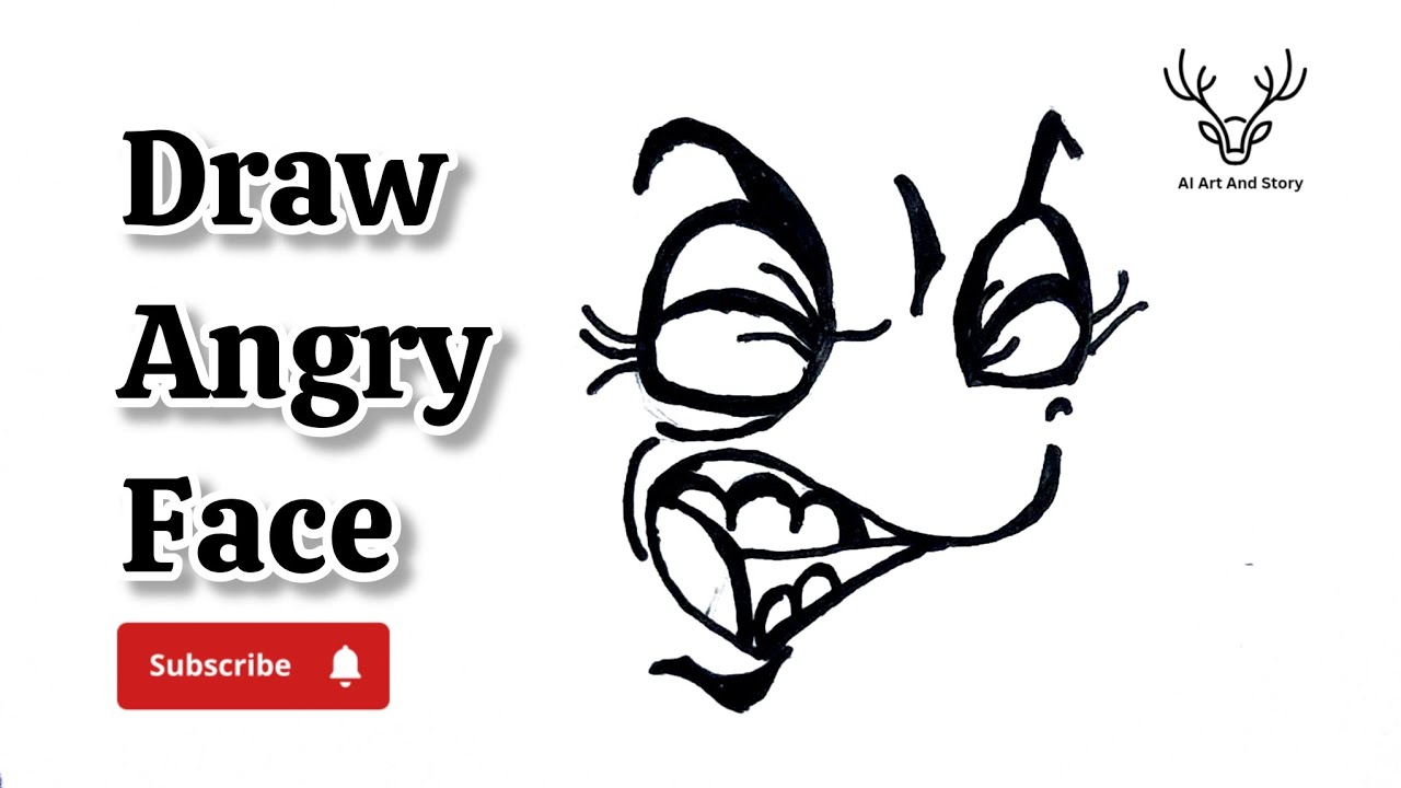 How To Draw Angry Face / How to draw /@AIArtAndStoryoffical - YouTube