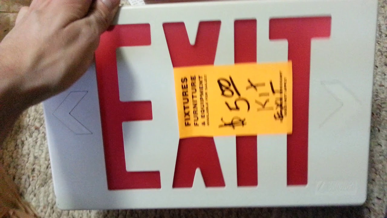 Lithonia Lighting LED Exit Sign - YouTube