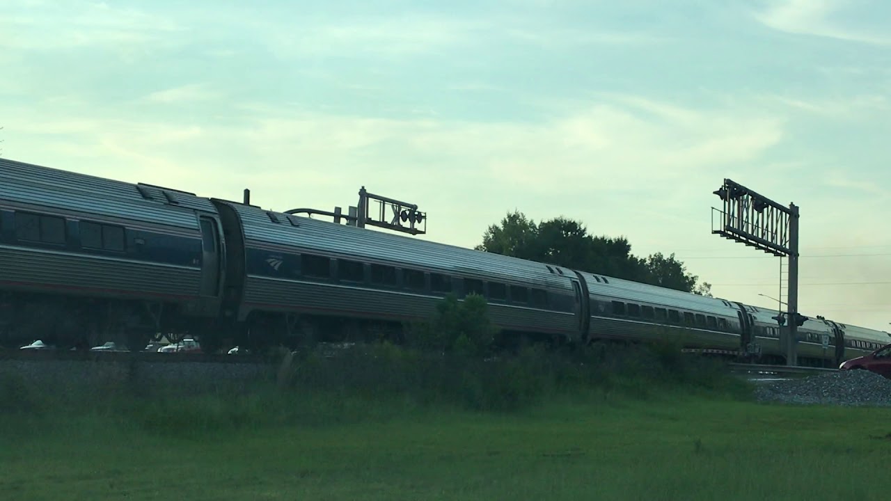 Amtrak GE P42DC 89 Silver Service/Palmetto Train Passing Through Goose ...