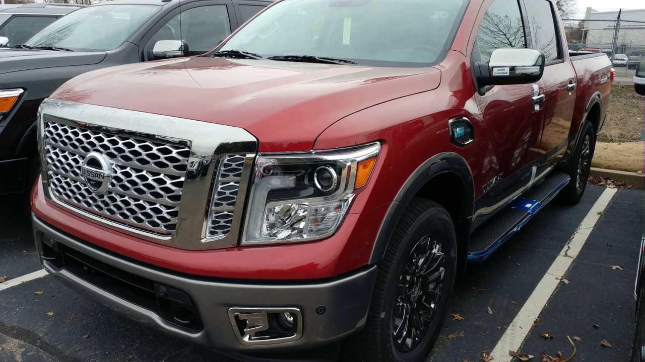 2017 Cayenne Red Nissan Titan 4D Crew Cab #3174 - YouTube