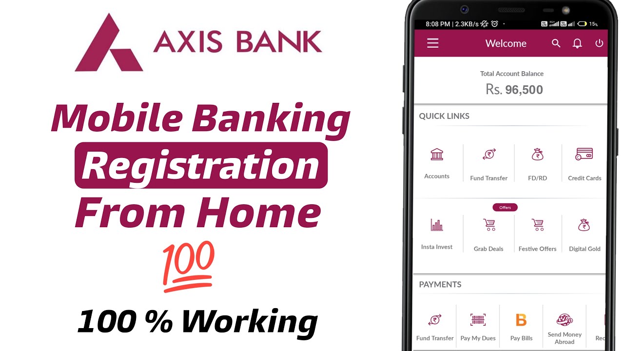 How to Activate Mobile Banking in Axis Bank | Axis Bank Mobile Banking ...
