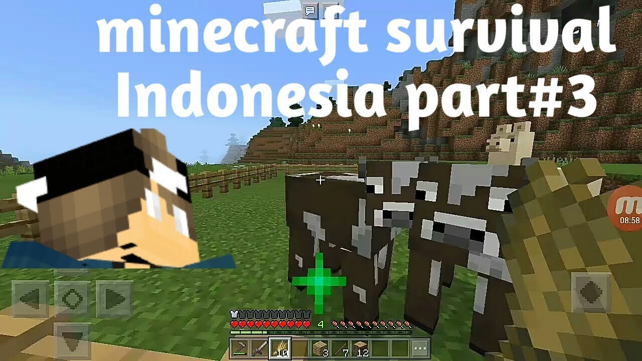 membuat kandang sapi minecraft survival Indonesia part#3 - YouTube