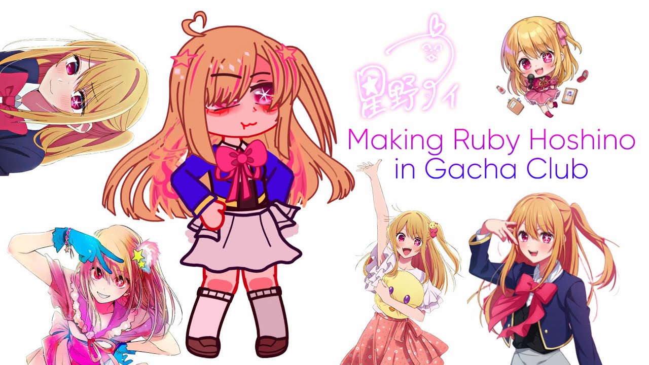 making ruby hoshino in gacha club 🌟 - YouTube