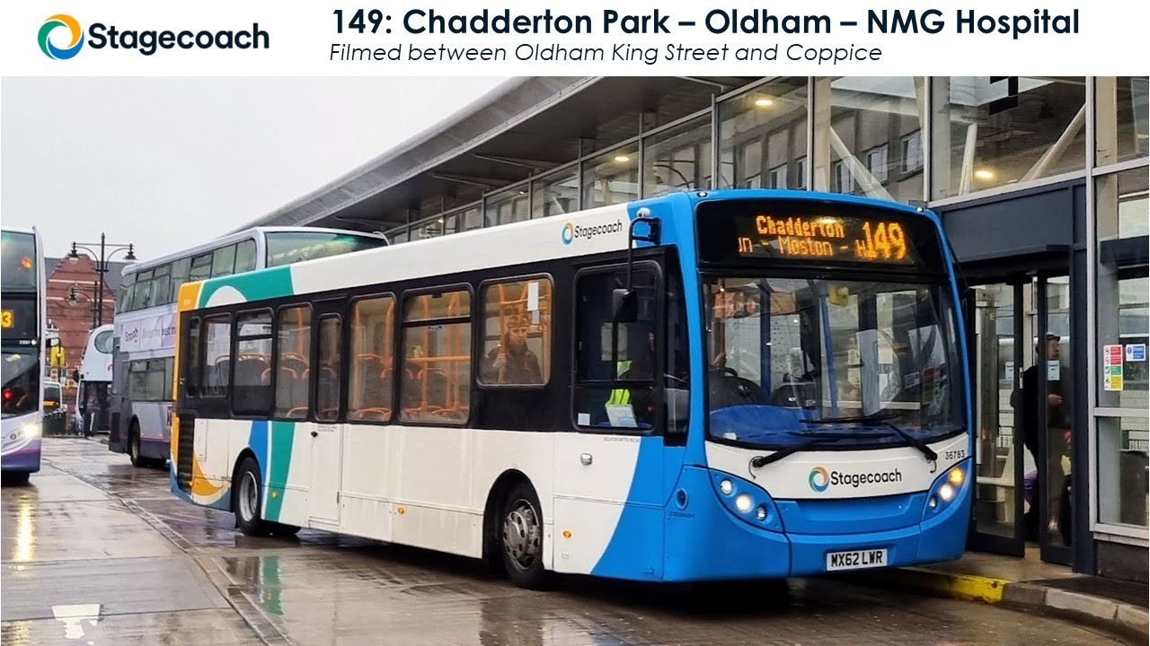 Stagecoach Manchester 149 service between Oldham King Street and ...