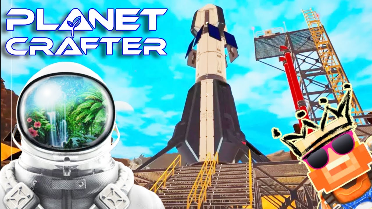 Day 2 in The Planet Crafter. Building a Rocket and doing the things ...