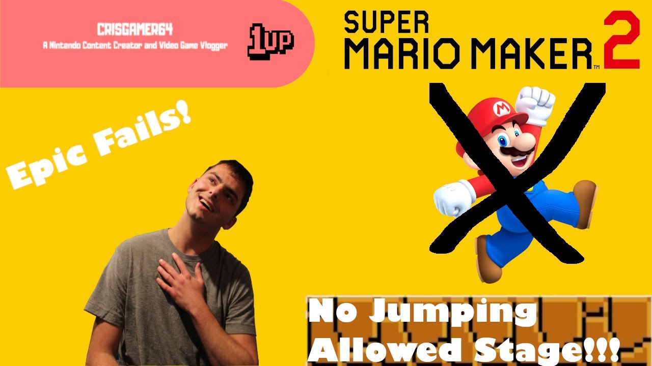 Super Mario Maker 2 Epic Fails of Deaths Of No Jumping Allowed Stage ...