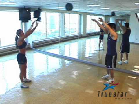 Medicine ball forward overhead throw Adult Female - YouTube