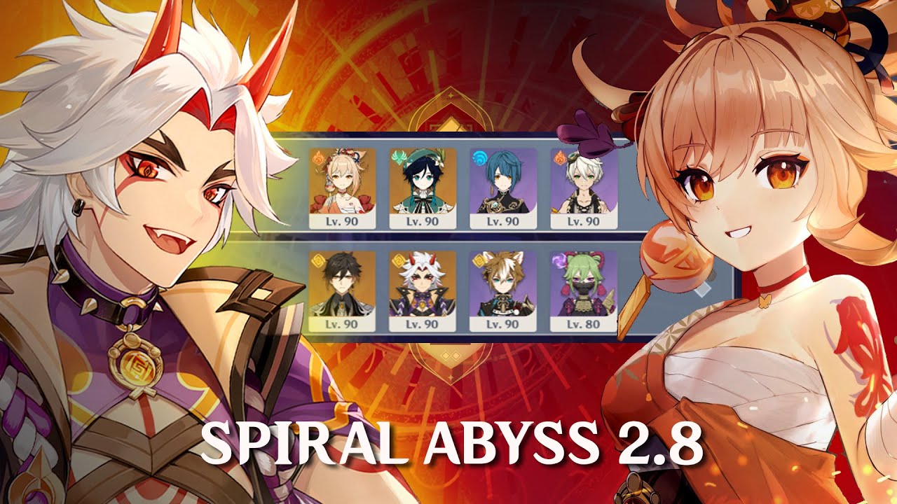 2.8 Spiral Abyss Floor 12 - C0 Yoimiya & C1 Itto Team Gameplay | 9⭐ ...