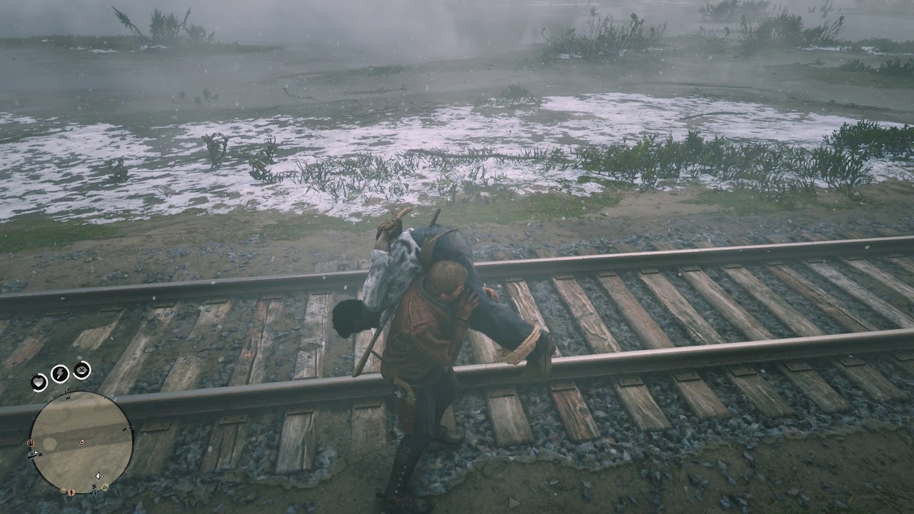 Red Dead Redemption II Lame train kill - YouTube