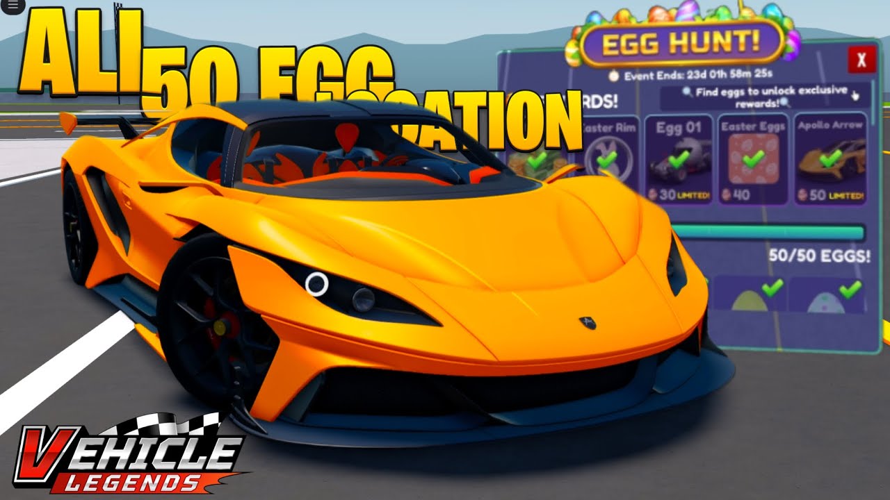 *ALL 50 EGGS LOCATIONS* In Vehicle Legends Roblox! (2025) - YouTube