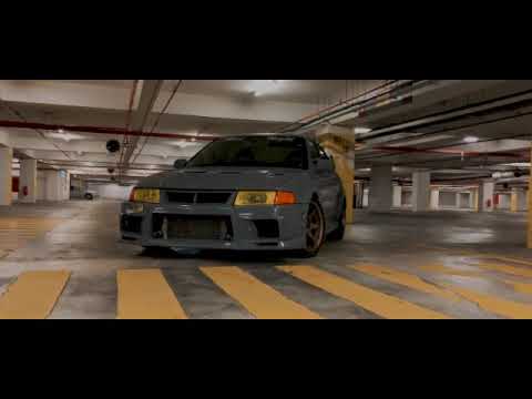 Nardo grey lancer HKS Kansai evo bumper mid night cruise - YouTube