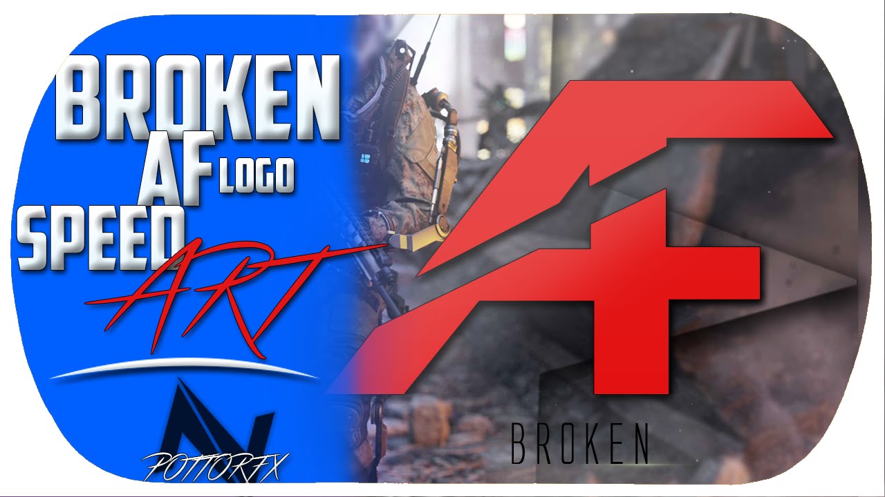 Speedart | Broken AF logo :: by Pottorf - YouTube