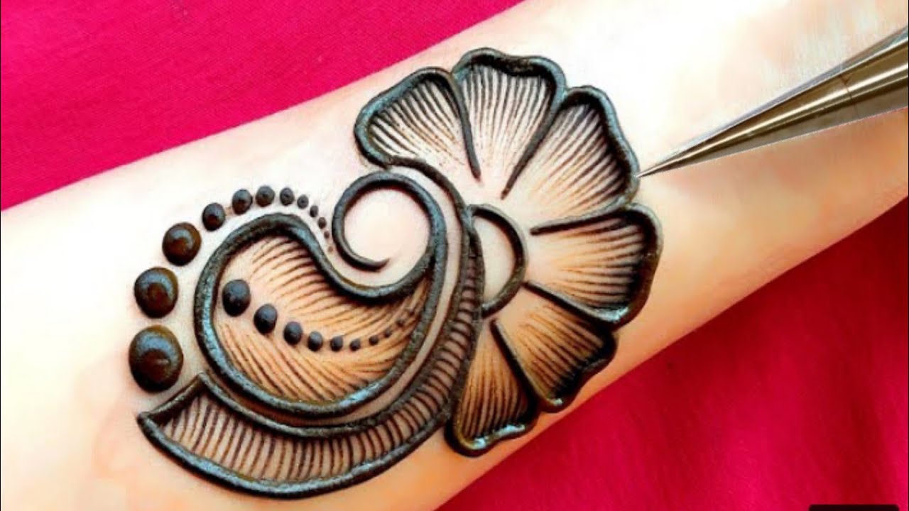 beautiful easy bail mehndi design/simple mehndi design - YouTube