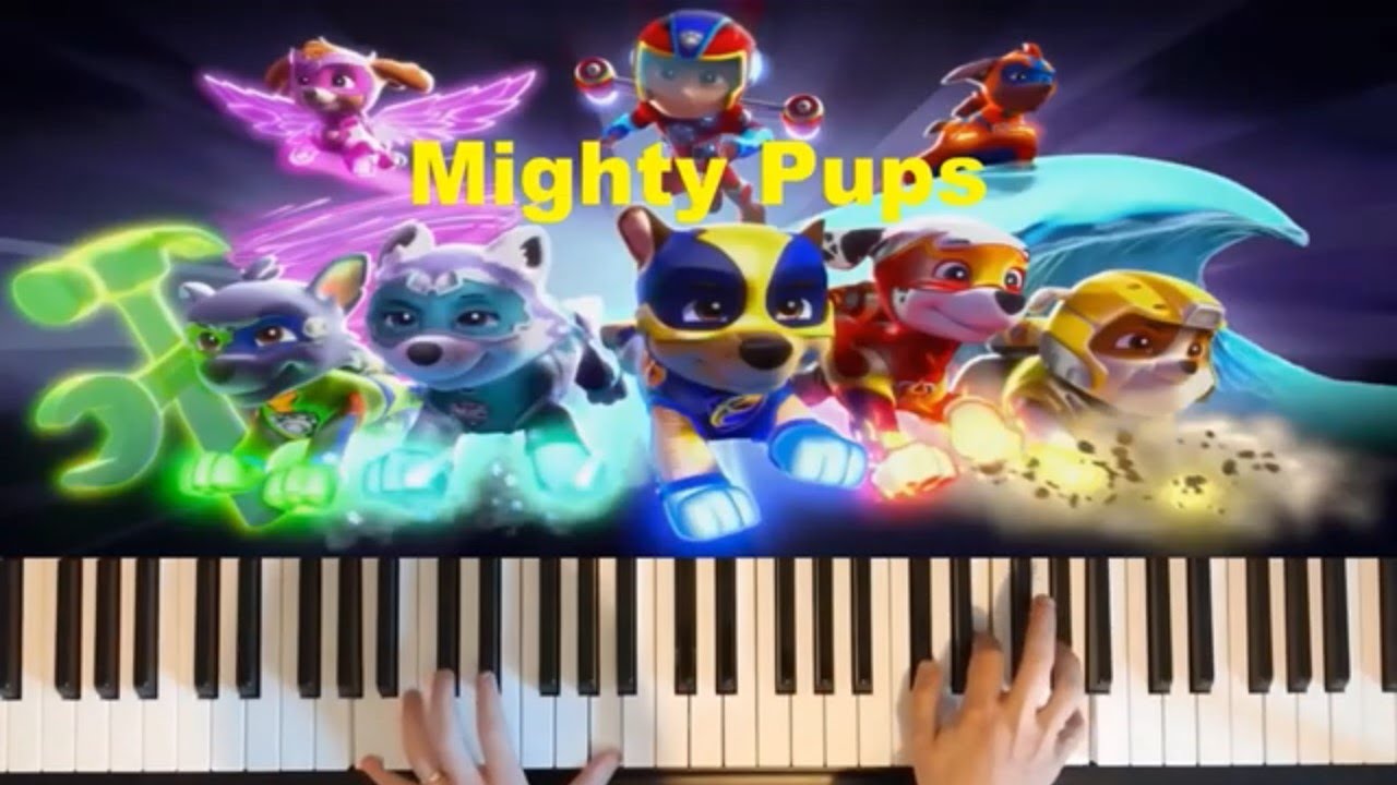 Mighty Pups theme on piano - YouTube