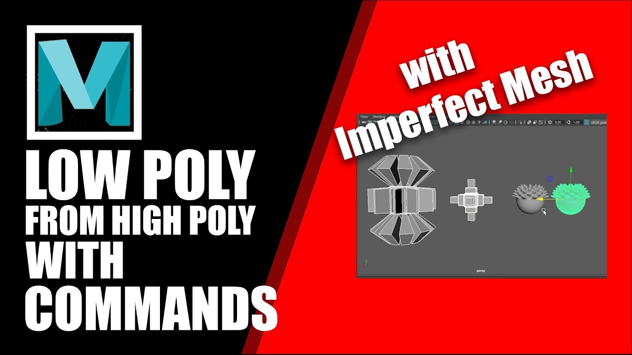 Generate Low Poly Models From High Poly With Maya Commands - YouTube
