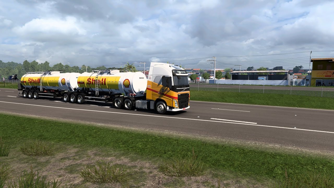volvo no bitren tanque shell ets 2 -1.50-mapa rbr-mods br-araraquara a sao carlos - YouTube