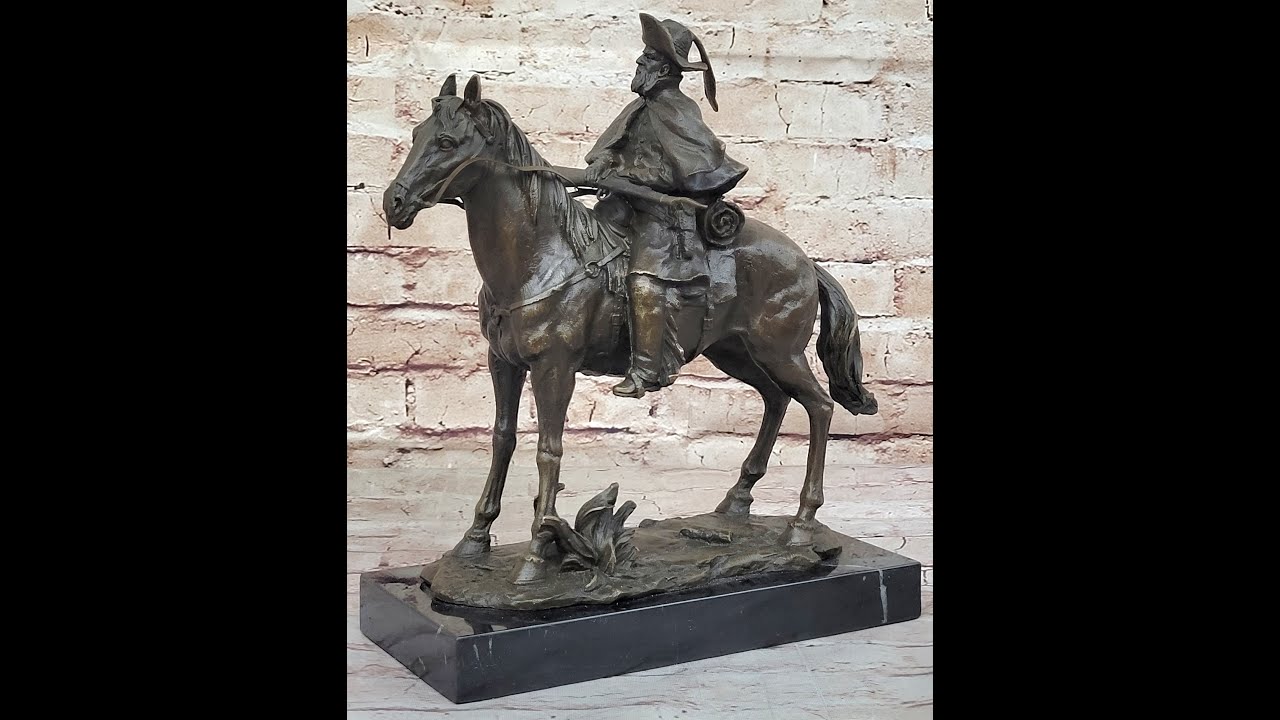 Bronze Frontiersman Wild West Cowboy Explorer Statue Sculpture ...