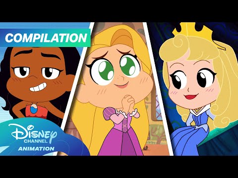 Every Disney Princess Chibi Tiny Tales! 👑✨ | Compilation | @disneychannelanimation