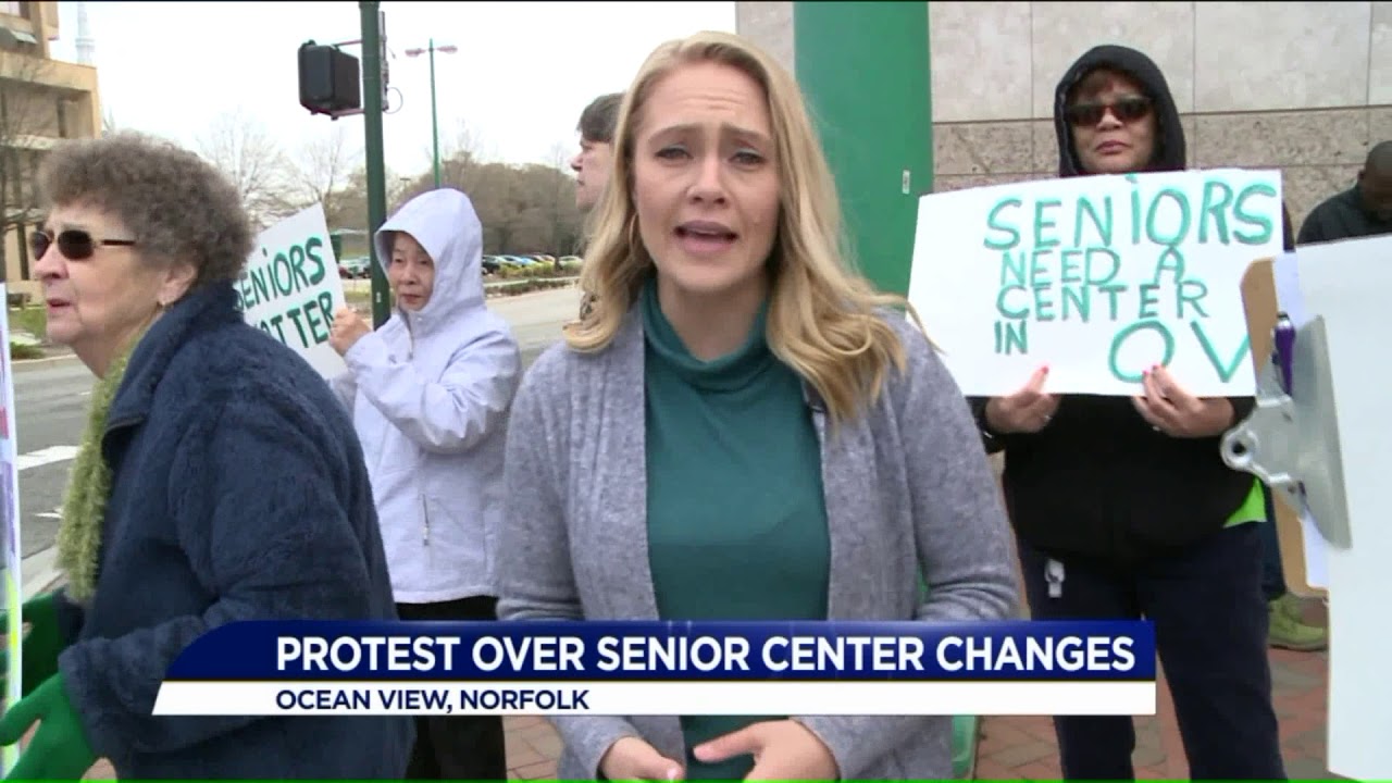 Senior citizens protest to keep center in Ocean View - YouTube