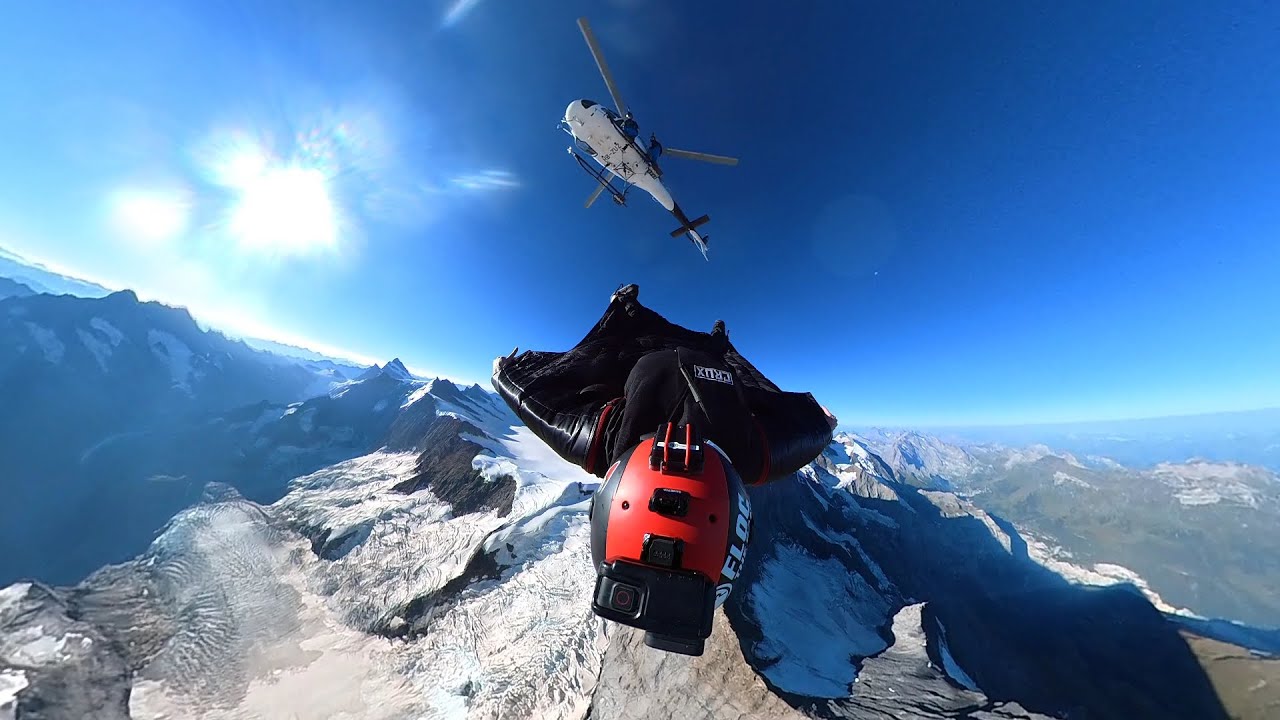 Wingsuit Heli Base Jump, Eiger, 360 VIDEO - YouTube