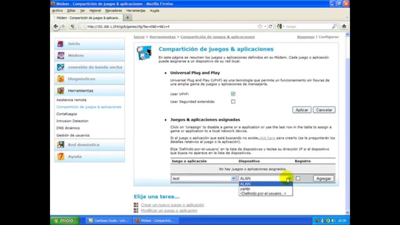 abrir puertos de tibia con thomson tg585 v8 - YouTube