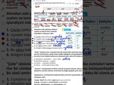 Azərbaycan dili 5-ci sinif 2-ci hissə səhifə 16, 17