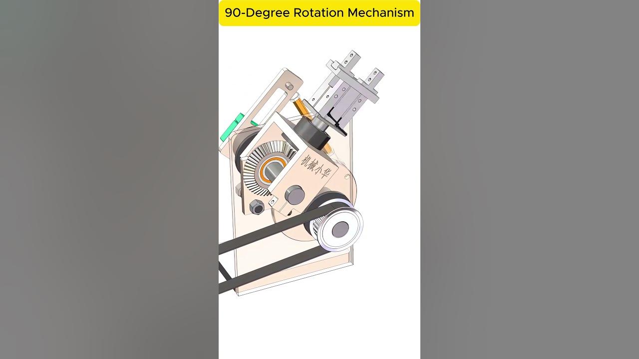 90 Degree Rotation Mechanism #autocad #engineering #mechanical # ...