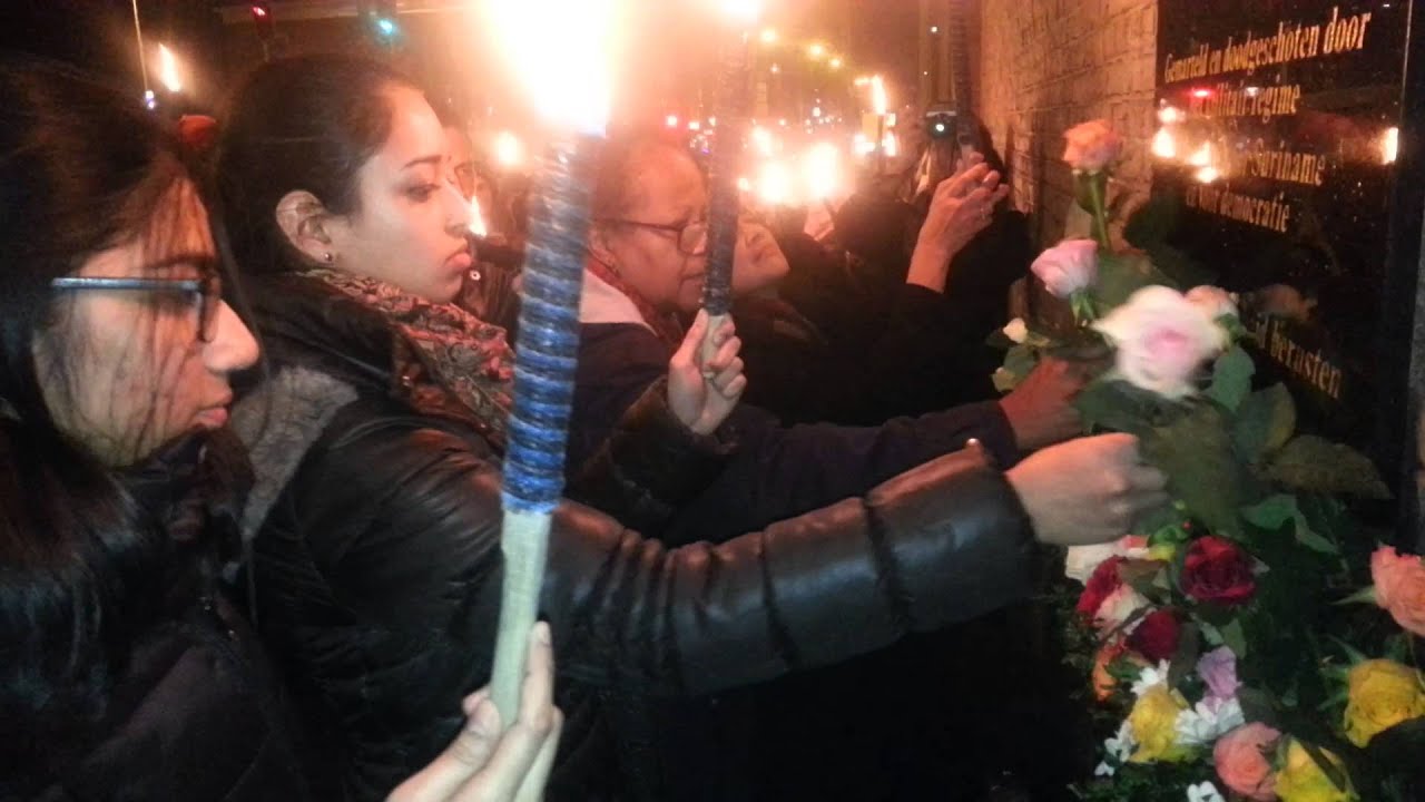 Herdenking slachtoffers decembermoorden Suriname @Amsterdam @08-12-2015 ...