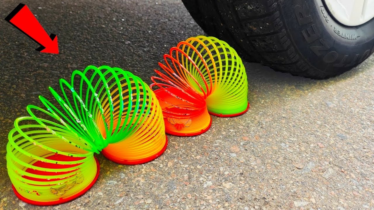 EKSPERIMEN MOBIL vs MAINAN SPRING YOYO,MAINAN MOBIL | Satisfying Video ...