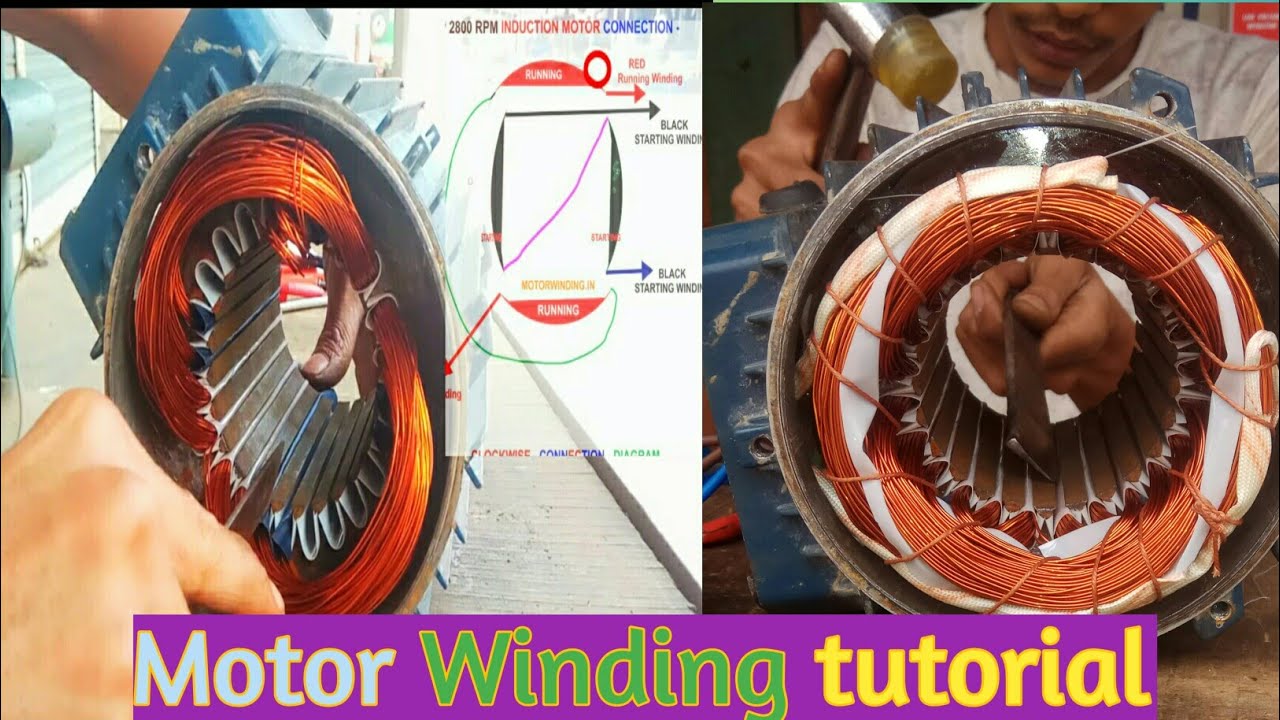 2HP centrifugal pump Motor Rewinding / motor winding 2800 RPM - YouTube