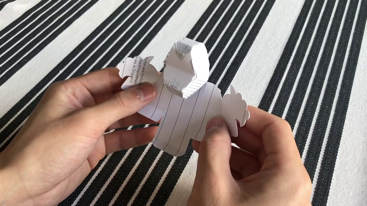 DIY Merlion Craft - YouTube