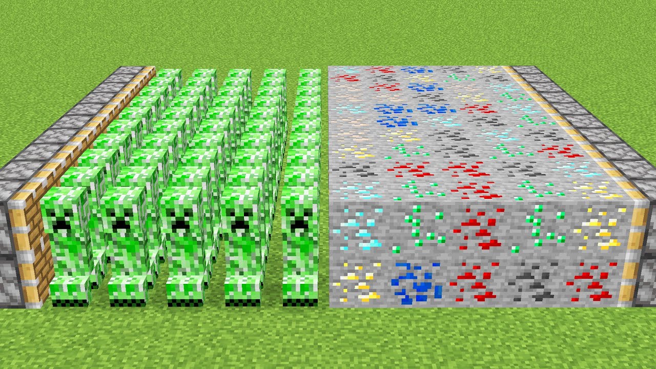 50 creeper + 50 ore = ??? - YouTube