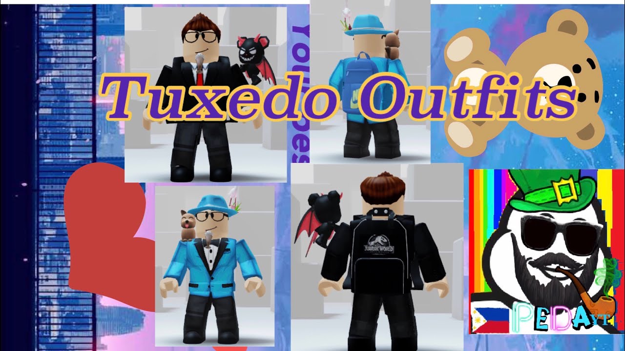 Roblox: Black/Blue Tuxedo/Suit - YouTube
