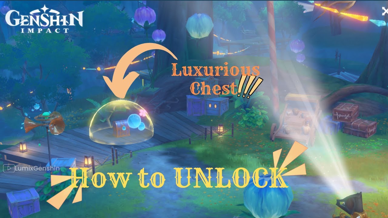 !! How to UNLOCK the Luxurious Chest at Tent site !! Genshin Impact ...