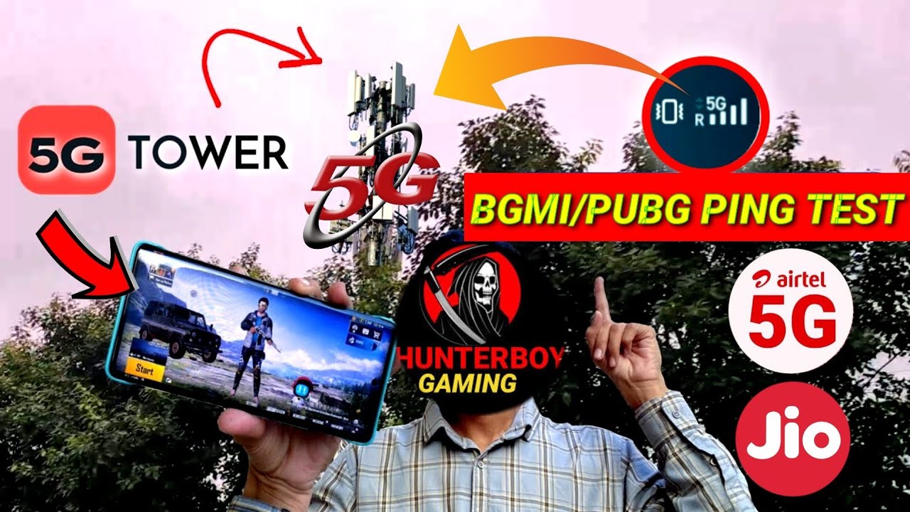 🔥BGMI PING TEST ON AIRTEL 5G NETWORK |😍 AIRTEL/JIO 5G NETWORK BGMI PING ...