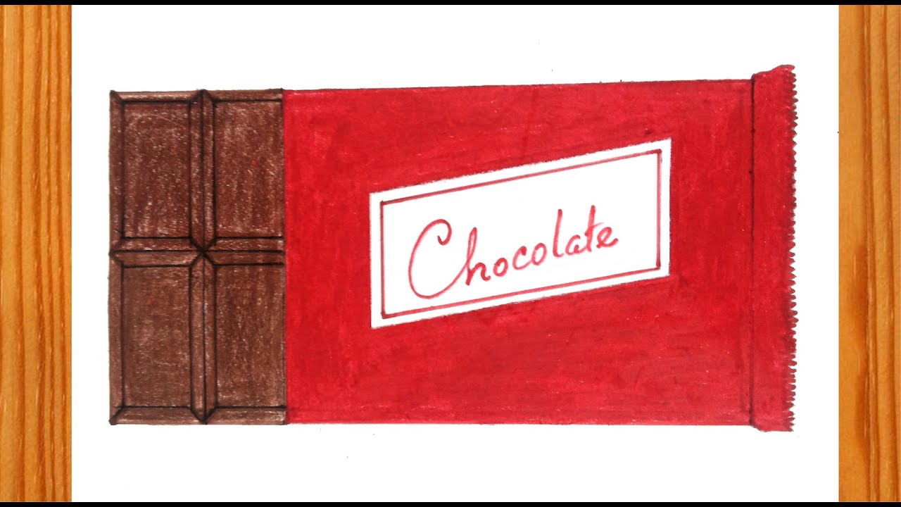 Chocolate Pencil Drawing and Colouring 🍫 Chocolate Drawing Easy 🍫 How ...